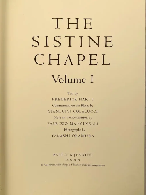 Buy The Sistine Chapel – 2 Volumen Set Book - Rare Books Finder